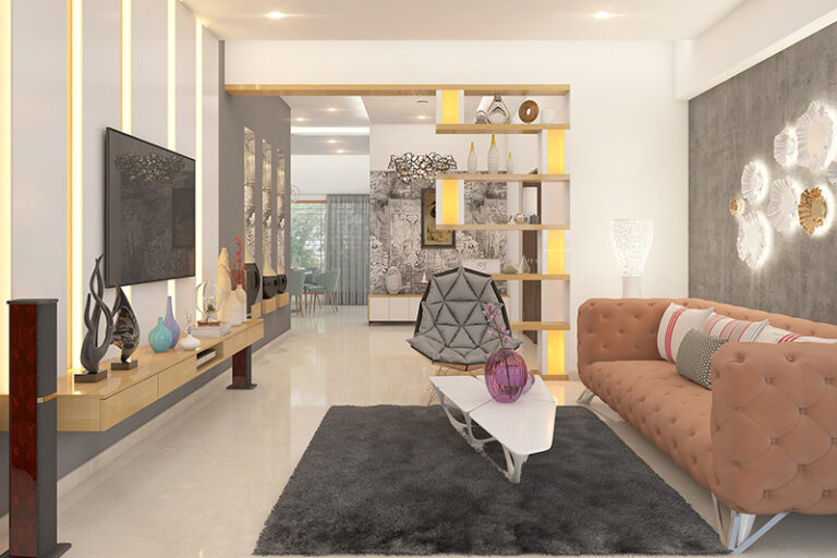 Modern Showcase Designs For Living Room | DesignCafe