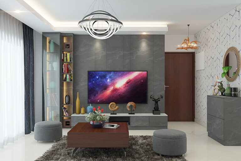Modern Showcase Designs For Living Room | DesignCafe