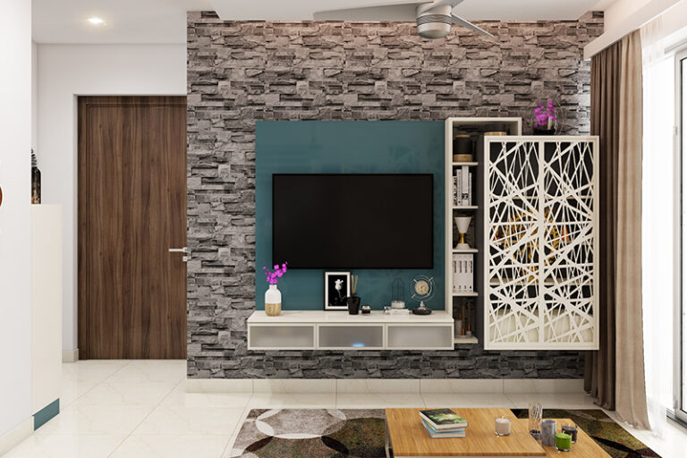 Modern Showcase Designs For Living Room | DesignCafe