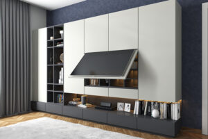 Modern Showcase Designs For Living Room | DesignCafe