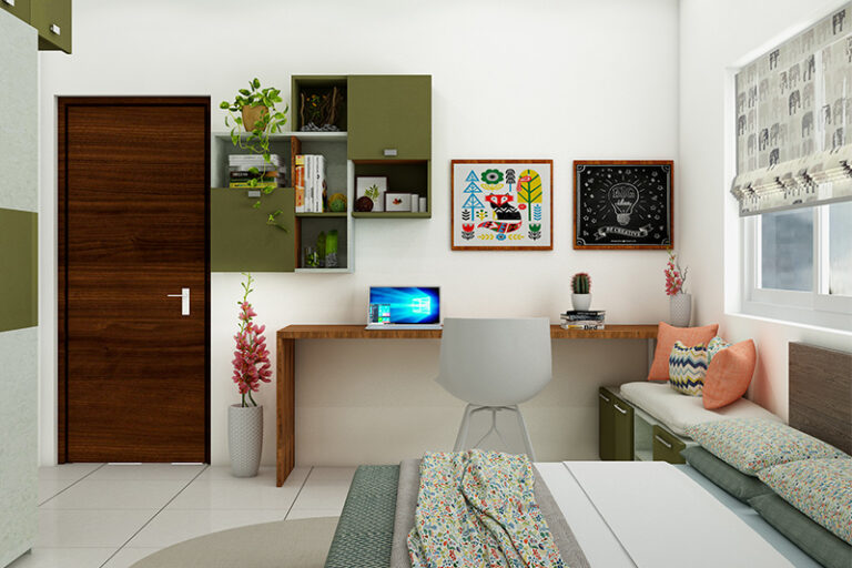 Kids Study Room With Bedroom Ideas For Your Home | DesignCafe