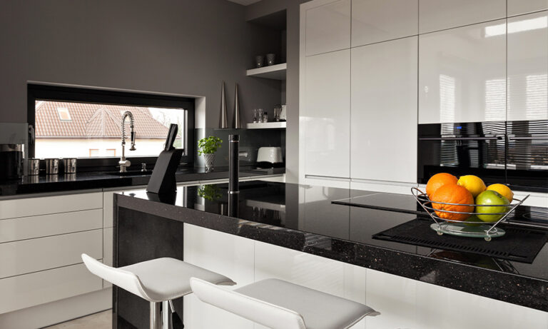 Black Granite Counters for Elegant Kitchens