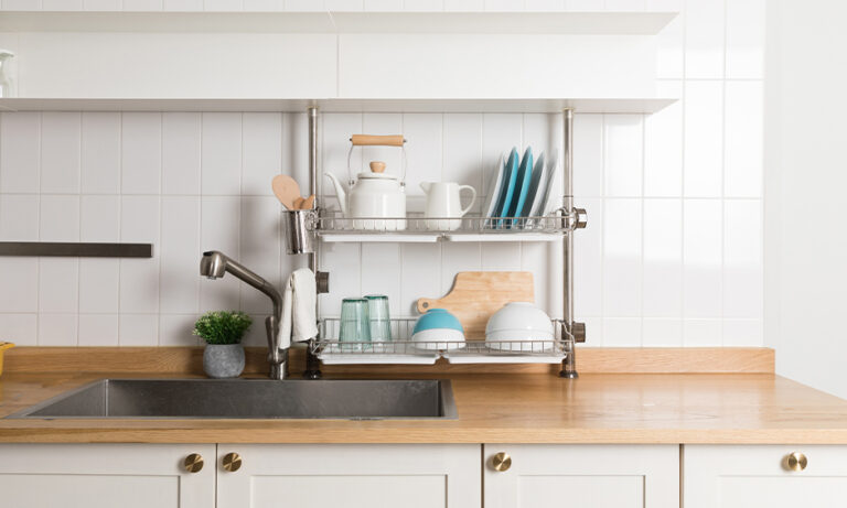 Stainless Steel Kitchen Rack and Shelf Designs | DesignCafe