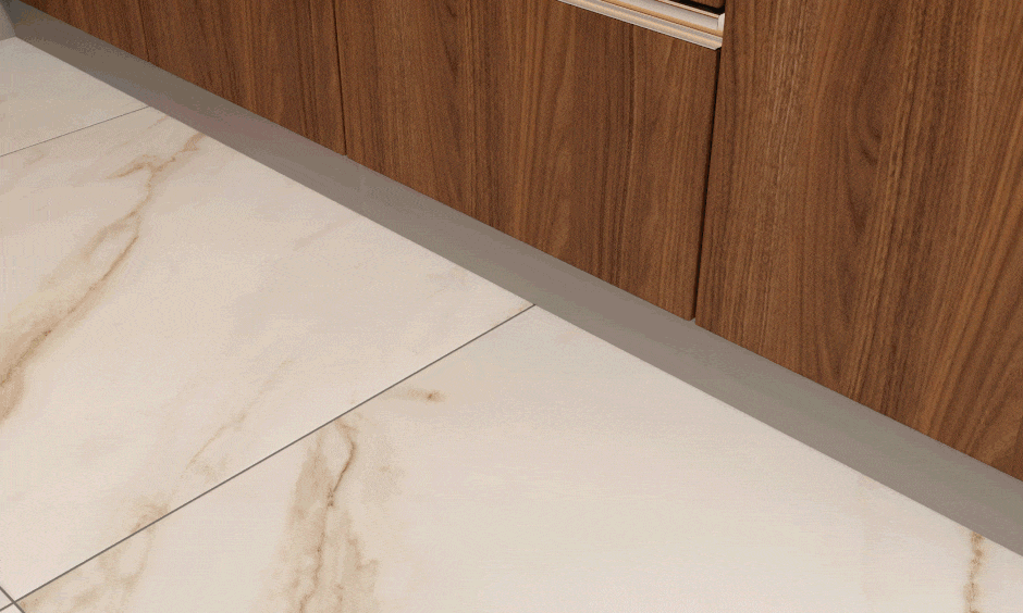 A Kitchen With A Bi-Fold Lift Up Shutter - DesignCafe