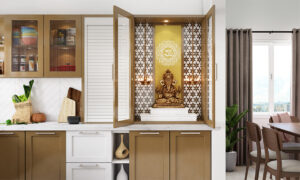 Pooja Room Wall Unit Interior Designs For Your Home | DesignCafe
