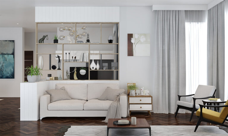 Showcase Designs For Living Room With Glass | DesignCafe