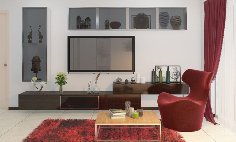 Showcase Designs For Living Room With Glass | DesignCafe