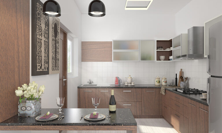 L Shaped Kitchen With Island Designs For Your Home | DesignCafe
