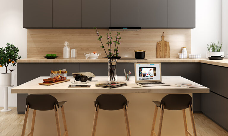 L Shaped Kitchen With Island Designs For Your Home | DesignCafe