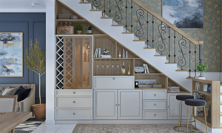 8 Bookshelf Under Stairs Designs For Your Home | Design Cafe
