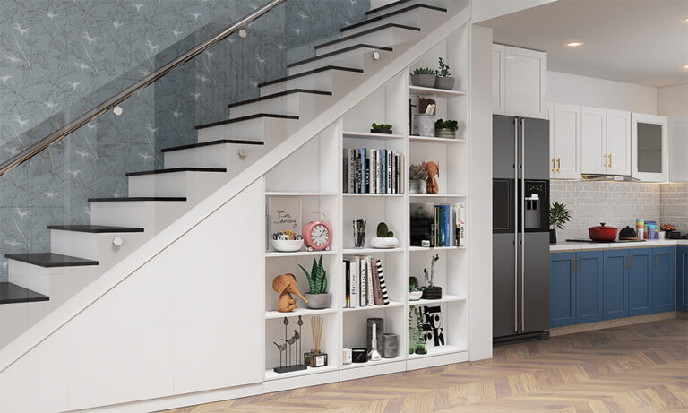8 Bookshelf Under Stairs Designs For Your Home | Design Cafe