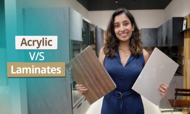 Acrylic and Laminate Finishes For Your Kitchen | DesignCafe