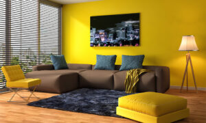 Colour Combinations With A Yellow Wall | DesignCafe