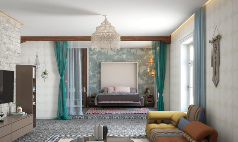 Living Room Curtain Partition Ideas | DesignCafe