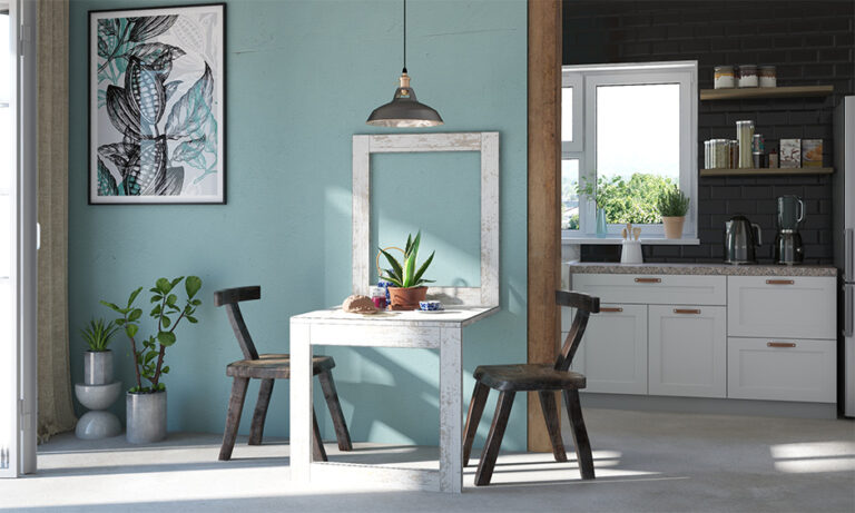 Wall-Mounted Dining Table Transforms Small Spaces