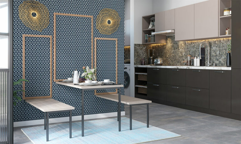 Wall-Mounted Dining Table Transforms Small Spaces