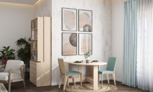 Wall-Mounted Dining Table Transforms Small Spaces