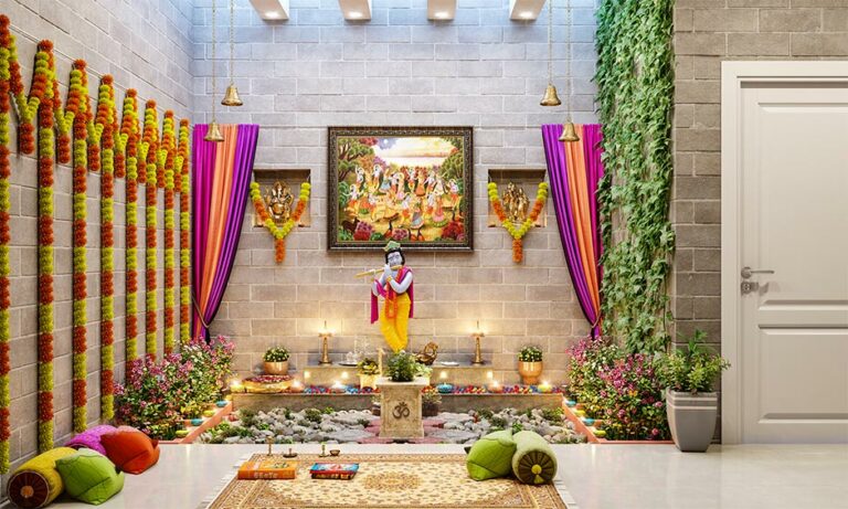 Stylish Pooja Room Tiles Designs for Modern Homes