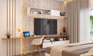 Bedroom With Study Table Design For Your Home