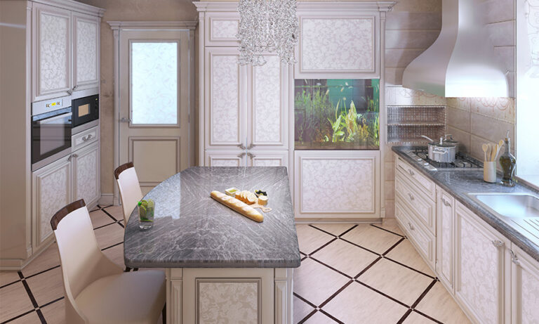 Stylish U Shaped Kitchen With Island: Maximize Space