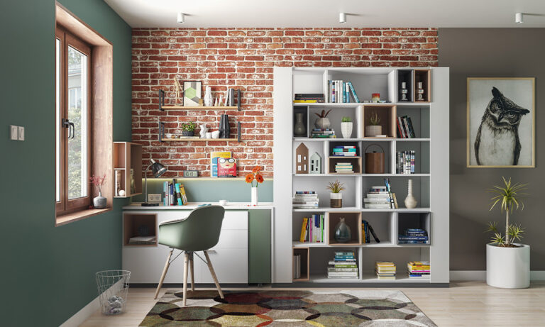 Study Table With Bookshelf Design Ideas | DesignCafe Study Table With Bookshelf Design Ideas | DesignCafe
