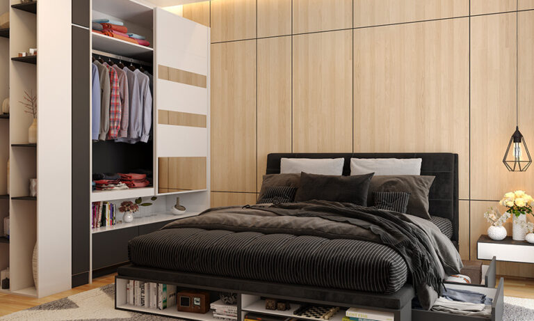 Open Wardrobe Design To Organise Your Clothes Better | DesignCafe