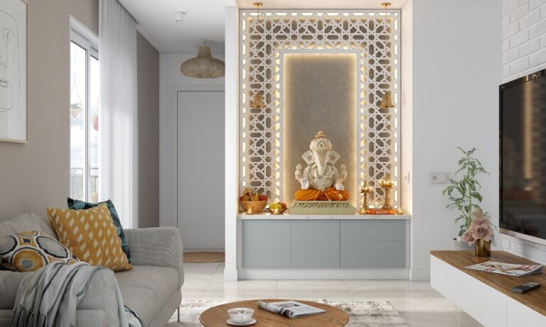 TV Unit With Mandir Designs You’ll Love | DesignCafe