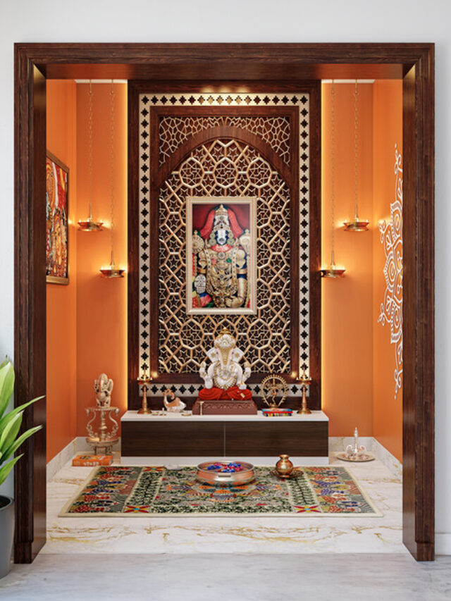 9 Divine Pooja Room Designs for Hall - DesignCafe