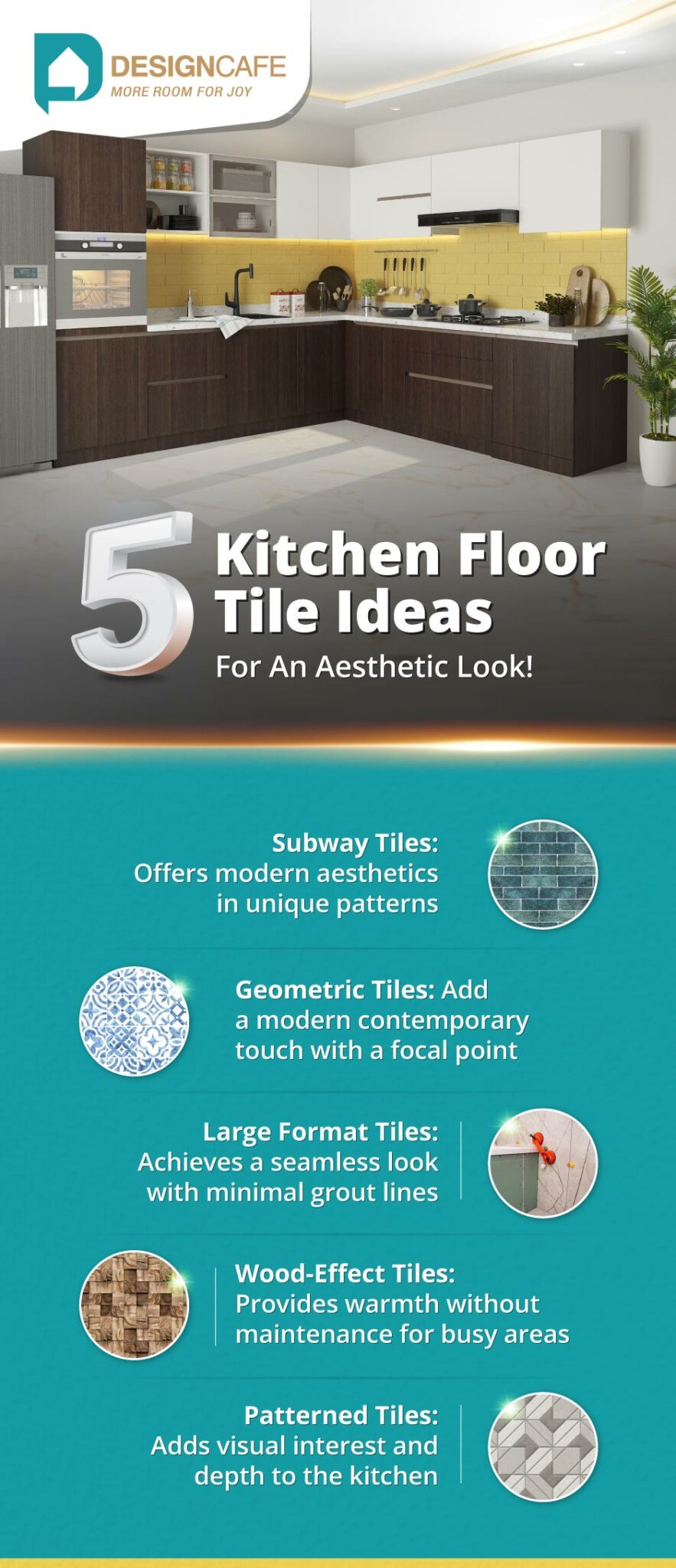Latest Kitchen Wall and Floor Tiles Designs | DesignCafe