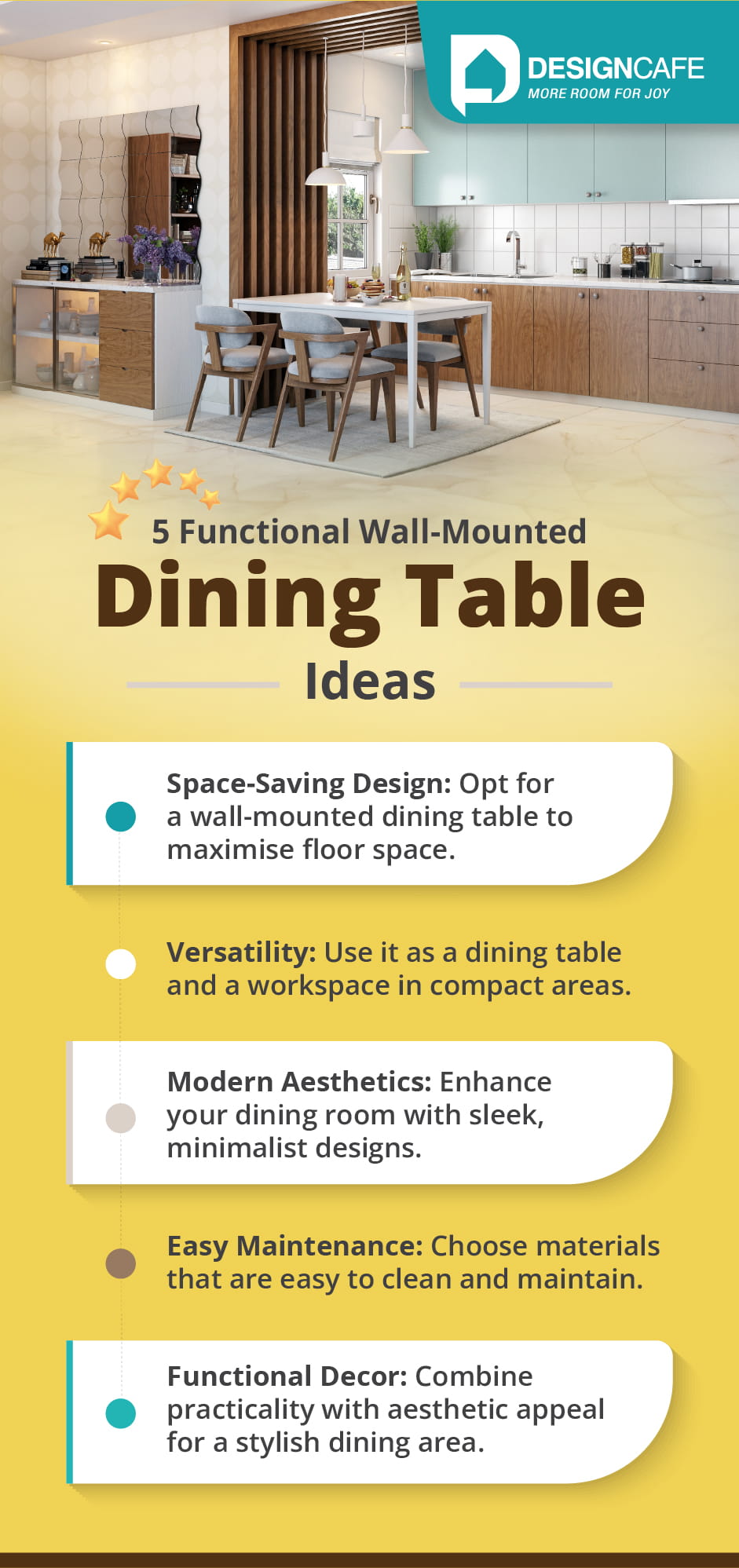 Wall-Mounted Dining Table Transforms Small Spaces