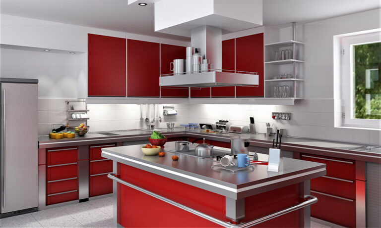 Red and White Modular Kitchen Designs: A Stylish Statement!