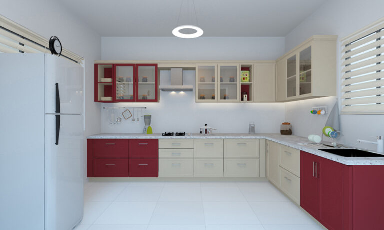 Red and White Modular Kitchen Designs: A Stylish Statement!