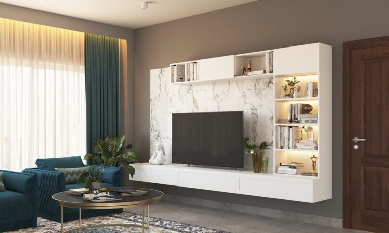 Marble TV Unit Designs: Elevate Your Living Room's Elegance